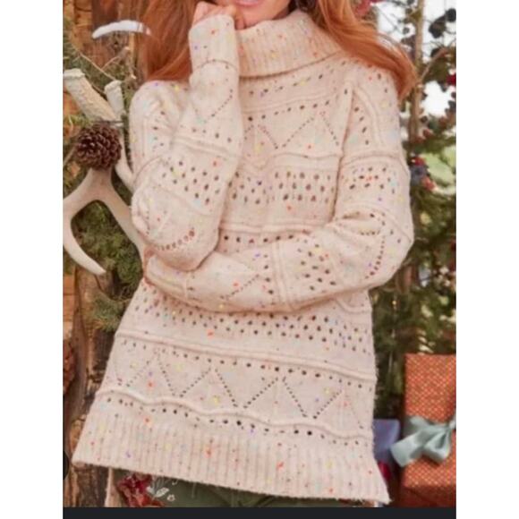 Sundance | Sweaters | Sundance Linton Ivory Confetti Fleck Oversized ...